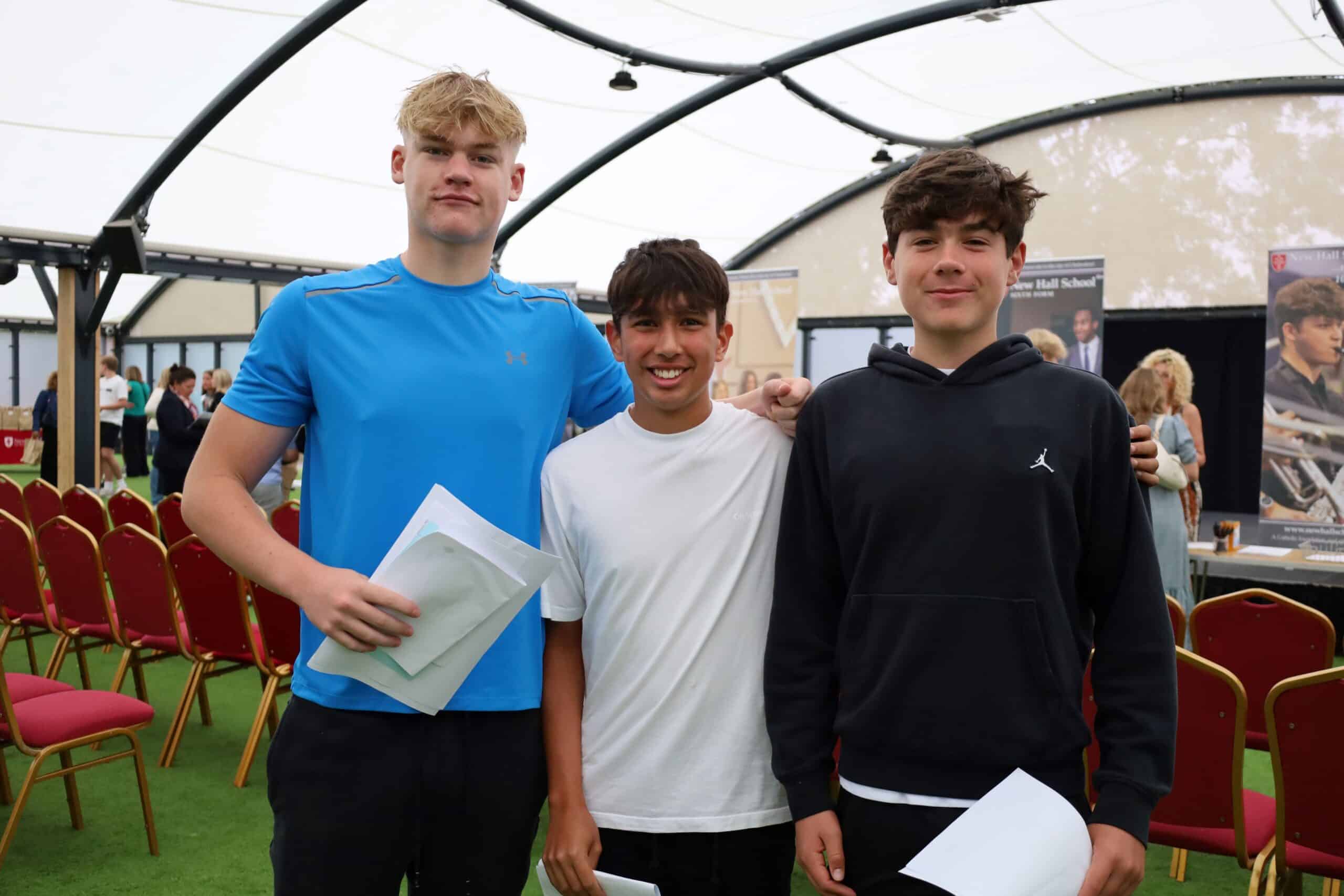 Year 11 students celebrate GCSE Results - New Hall School