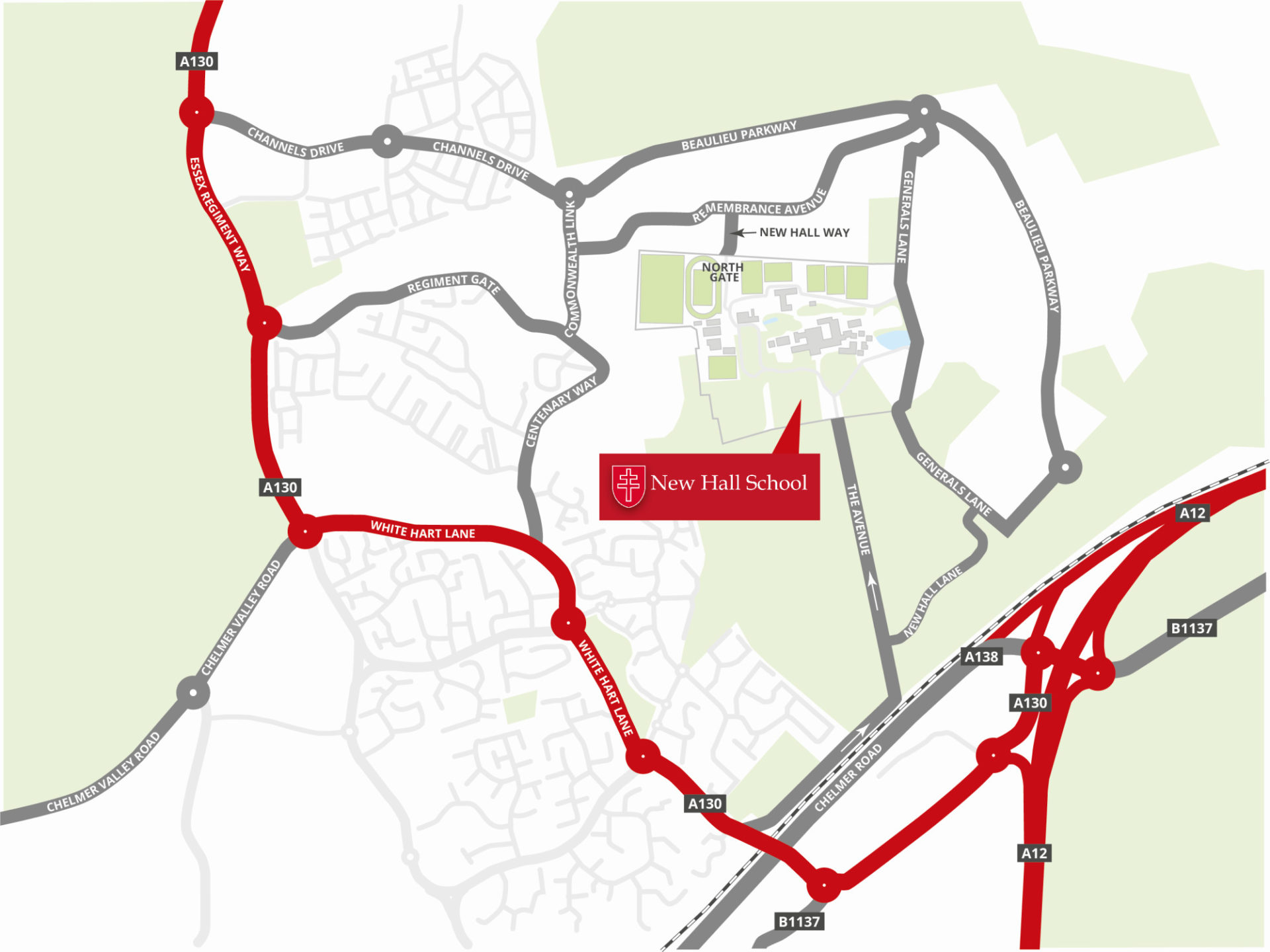 Contact Us | New Hall School | 'The Best Start in Life' in Essex